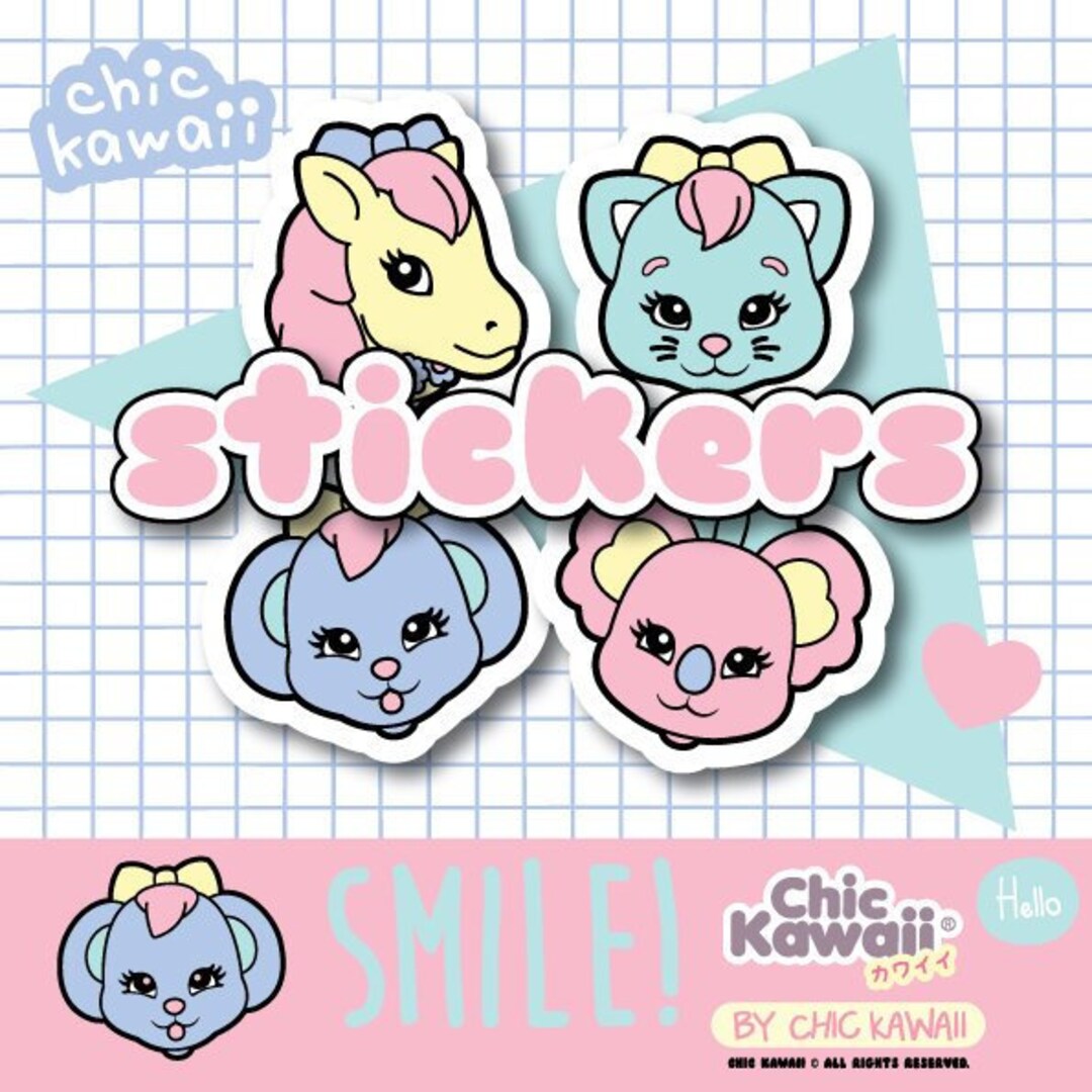 Sticker Set Polly Pocket Style by Chic Kawaii. - Etsy