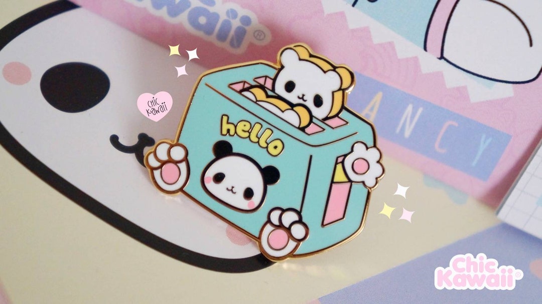 Kawaii Panda Toaster Enamel Pin - Etsy