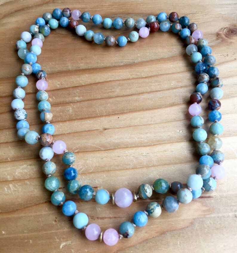 108 MALA BEADS Gemstone Mala Necklace Rose Quartz Mala | Etsy 108 MALA BEADS Gemstone Mala Necklace Rose Quartz Mala | Etsy