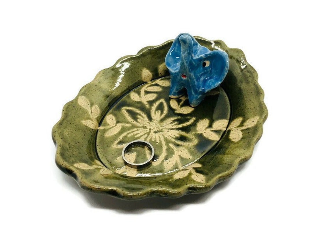 Elephant Trinket Dish Cute Elephant Funny Jewelry Holder Small Elephant ...