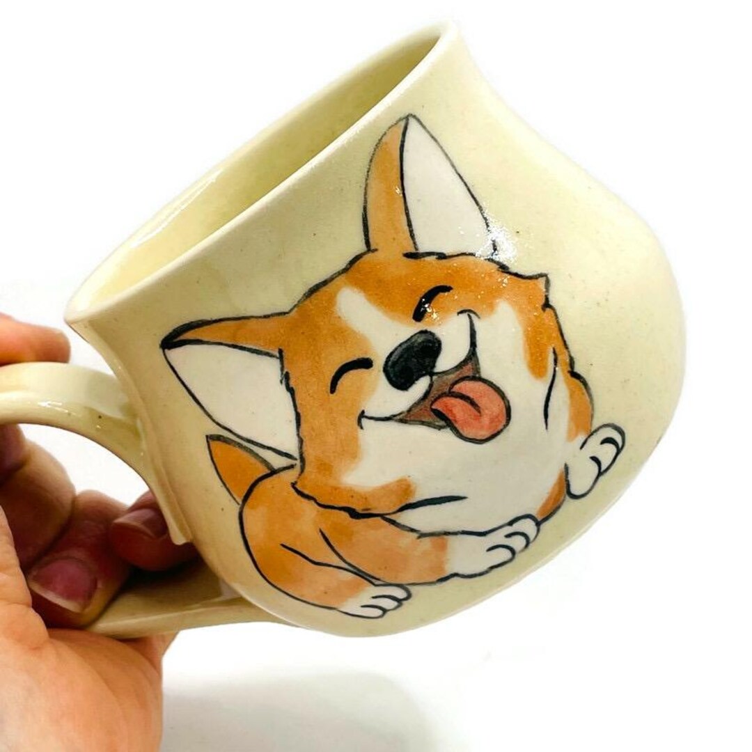Corgi Mug Smiling Corgi Happy Corgi Happy Dog Funny Dog Dog Ceramic Mug ...