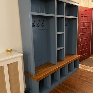 Customizable | Farmhouse Halltree| Mudroom Locker | Hall Tree ...