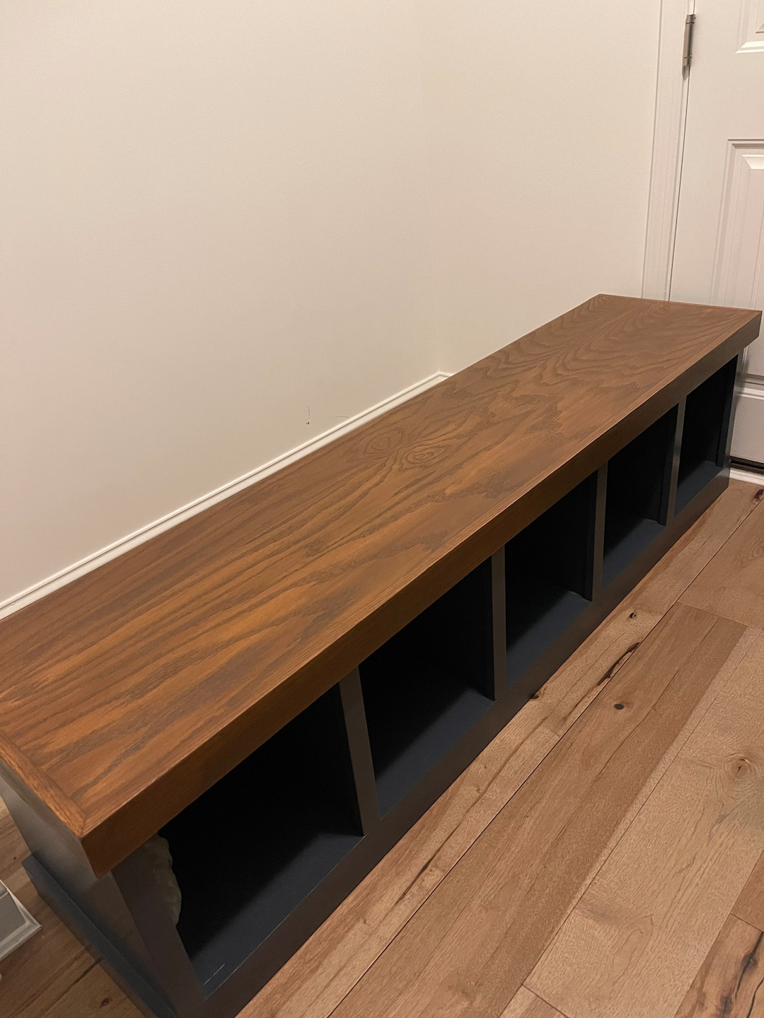 Bench With Dividers and Red Oak Top - Etsy
