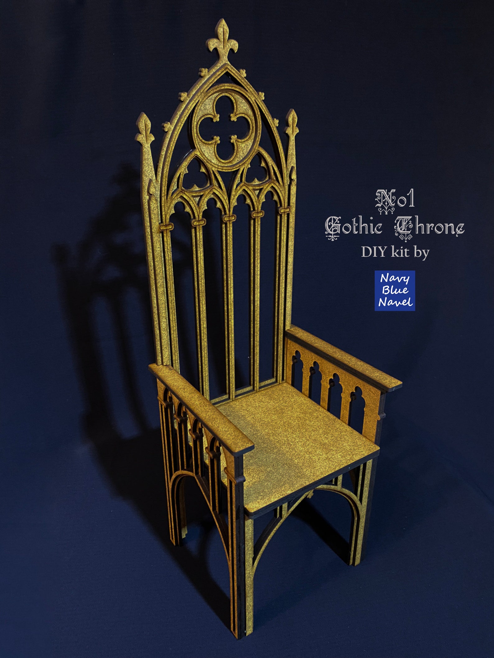 Doll Furniture Gothic THRONE No1, Historic Armchair for Dollhouse ...