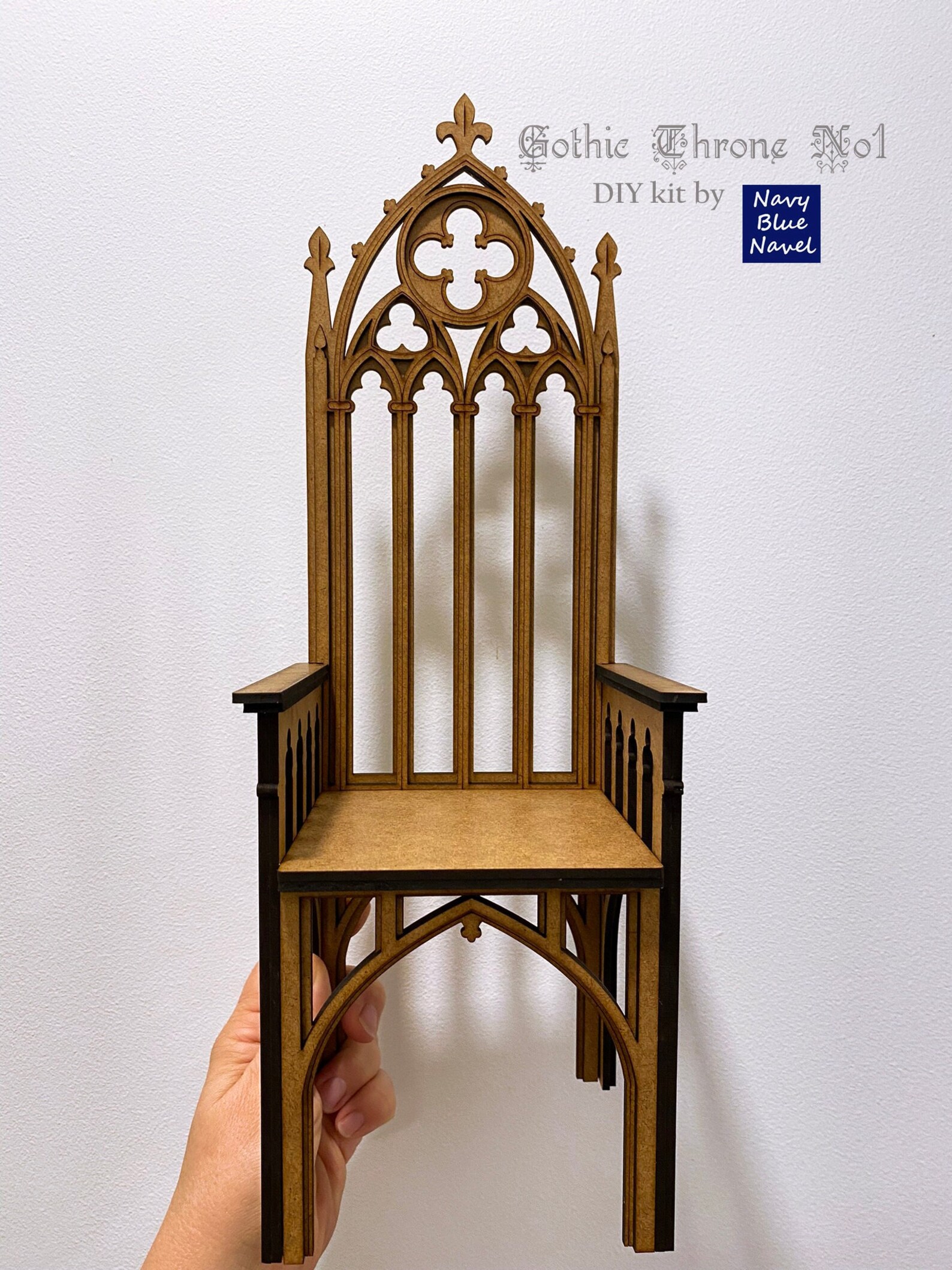 Doll Furniture Gothic THRONE No1, Historic Armchair for Dollhouse ...