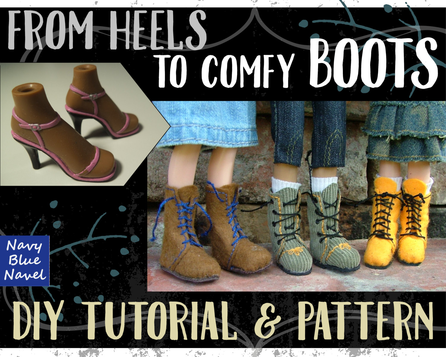 DIY BOOTS for Bratz - Turn Bratz Heels Into Comfy Handmade Boots ...