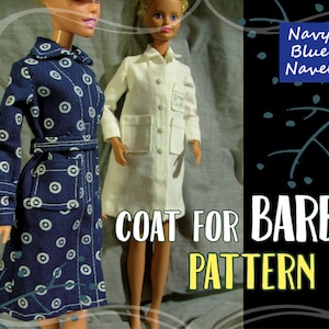 COAT PATTERN and Sewing TUTORIAL for Barbie, Instant Download Printable ...