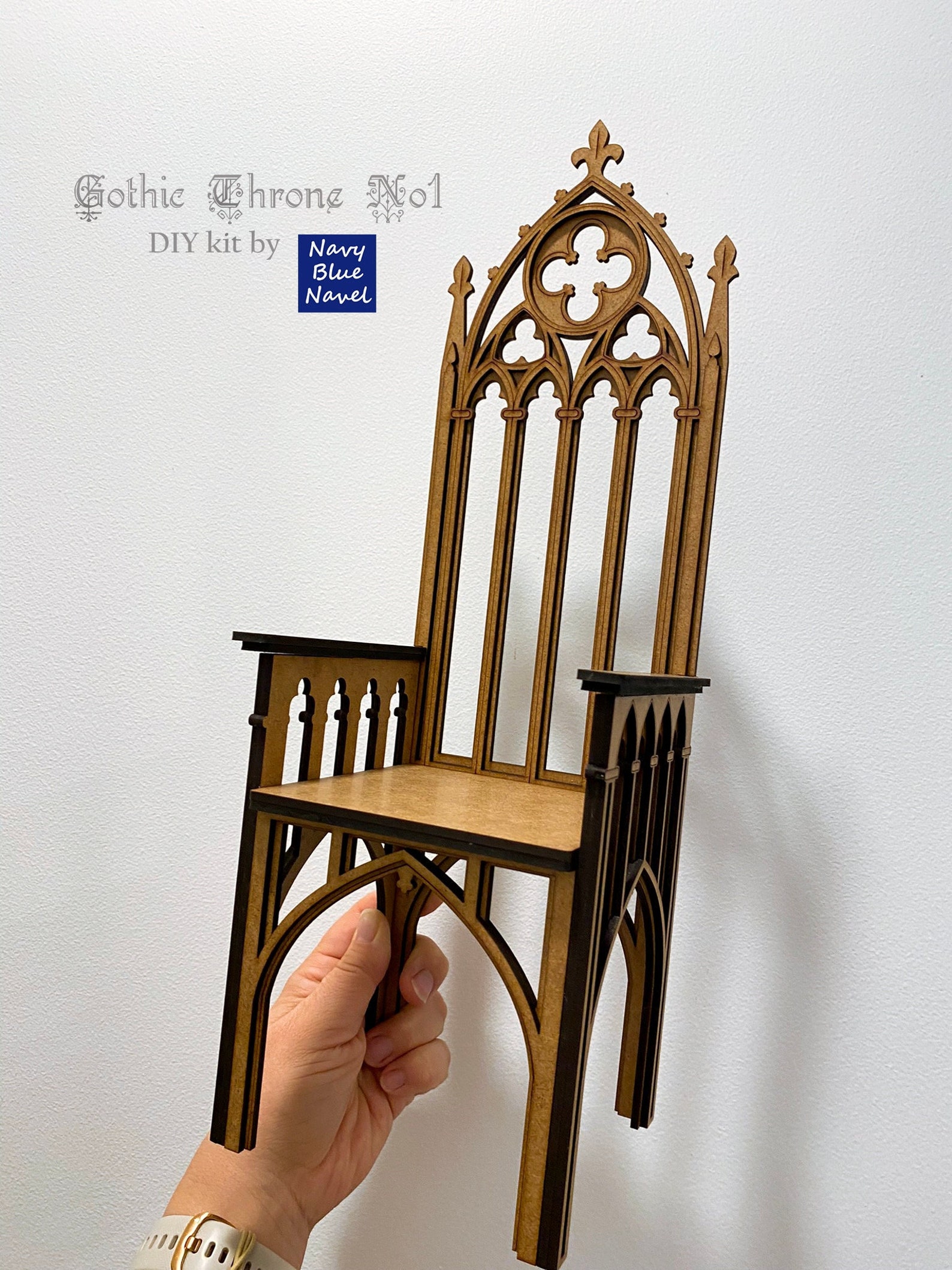 Doll Furniture Gothic THRONE No1, Historic Armchair for Dollhouse ...
