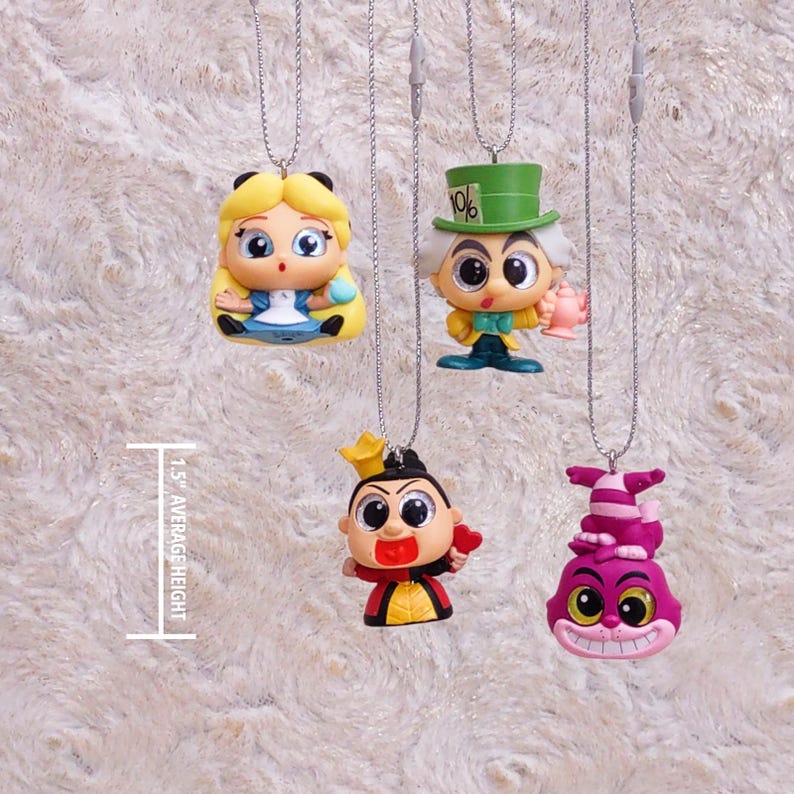 Alice in Wonderland 4pc Disney Doorables Mini Christmas Ornament Set - Etsy