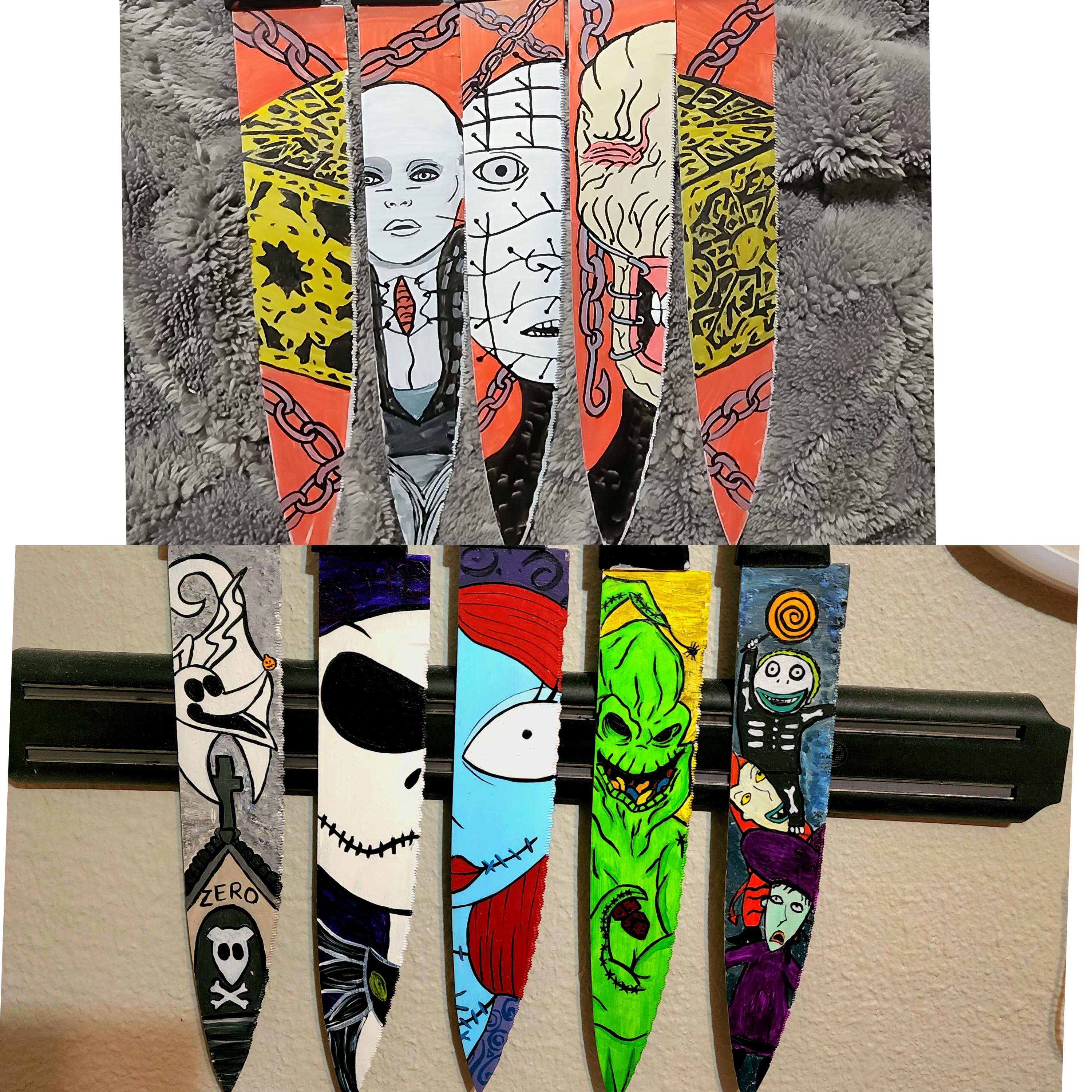 Hand Painted Horror Movie Knives - Etsy