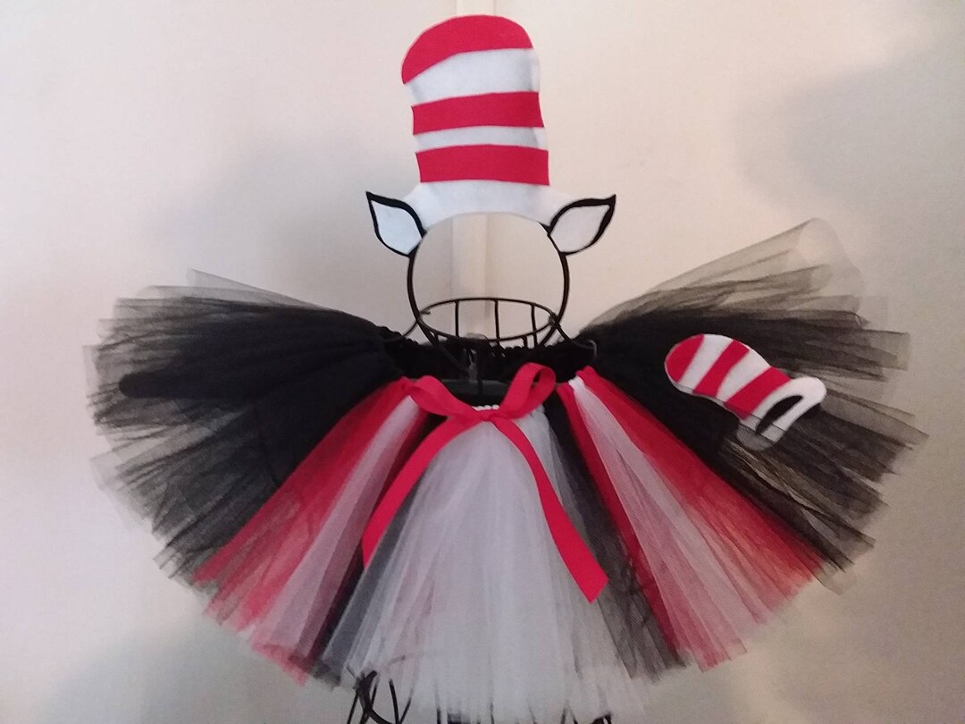 Cat in the Hat Story Book Inspired Tutu With Headband - Adult Sizes ...