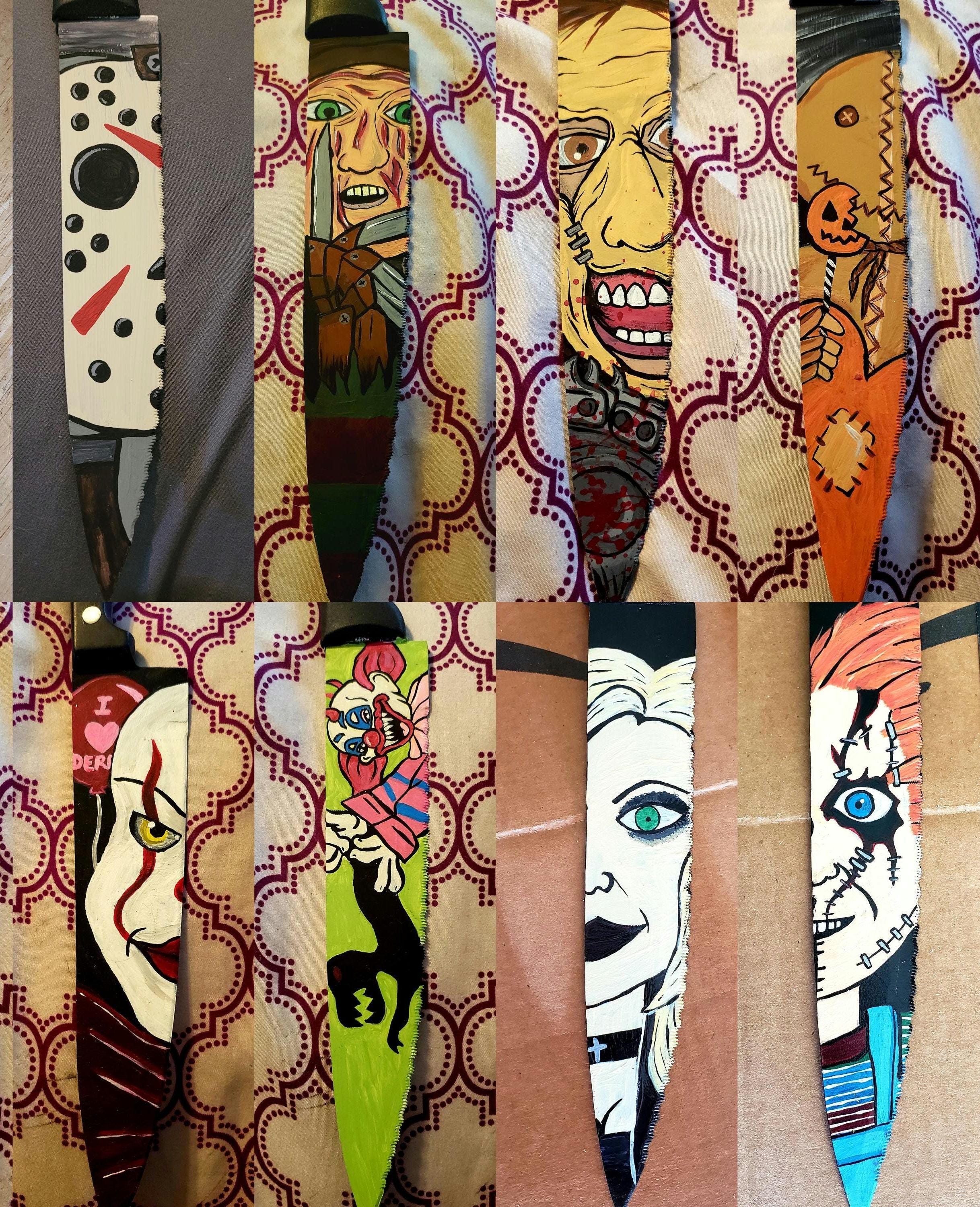 Hand Painted Horror Movie Knives - Etsy