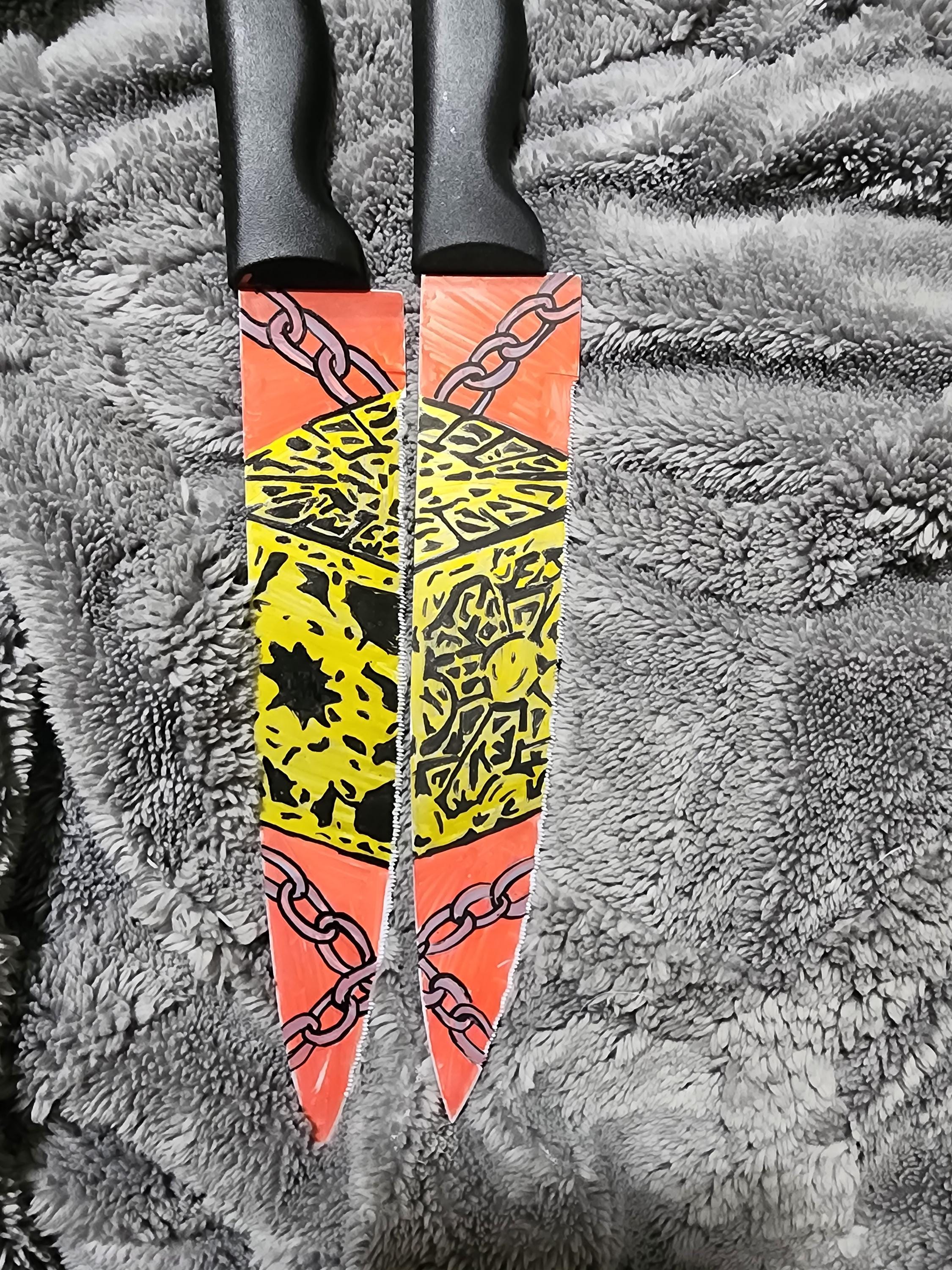 Hand Painted Horror Movie Knives - Etsy