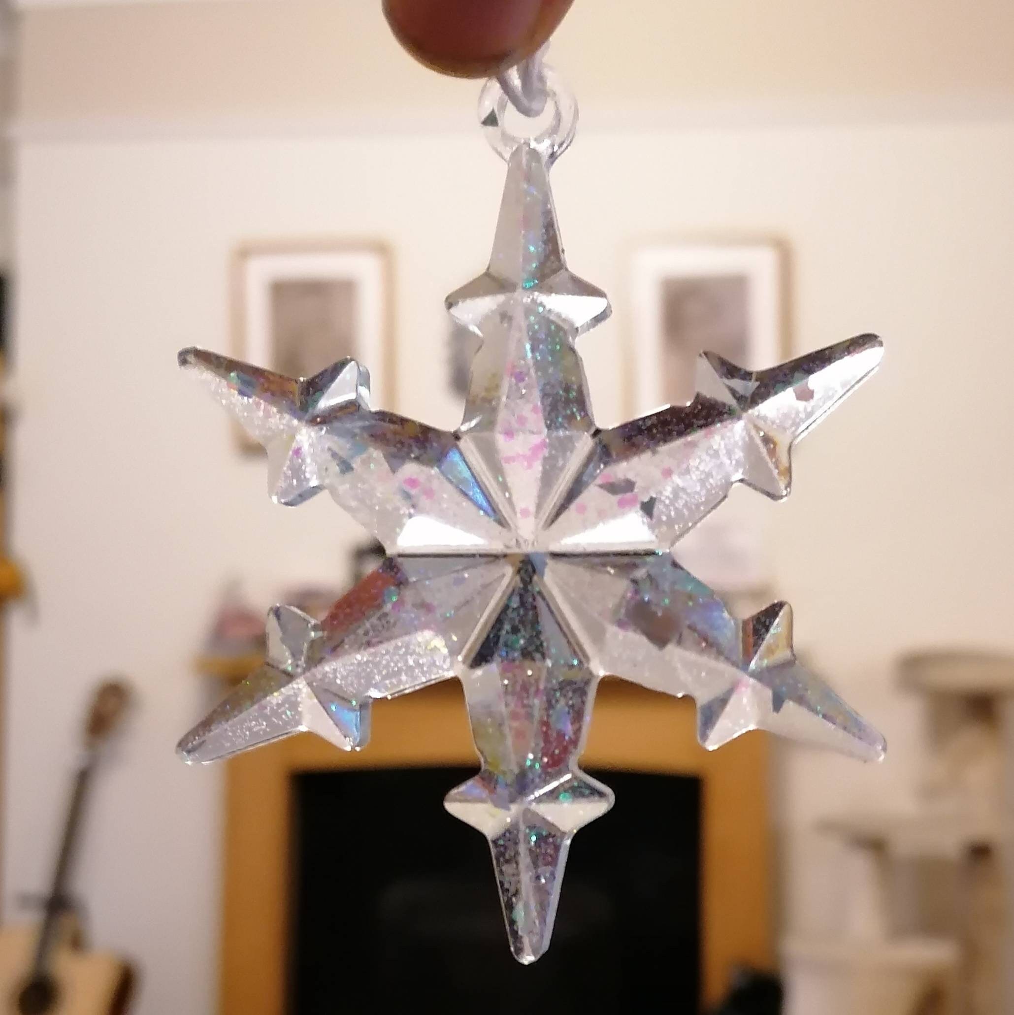 The Icy Flakes Collection large Chunky Resin Snowflake | Etsy UK