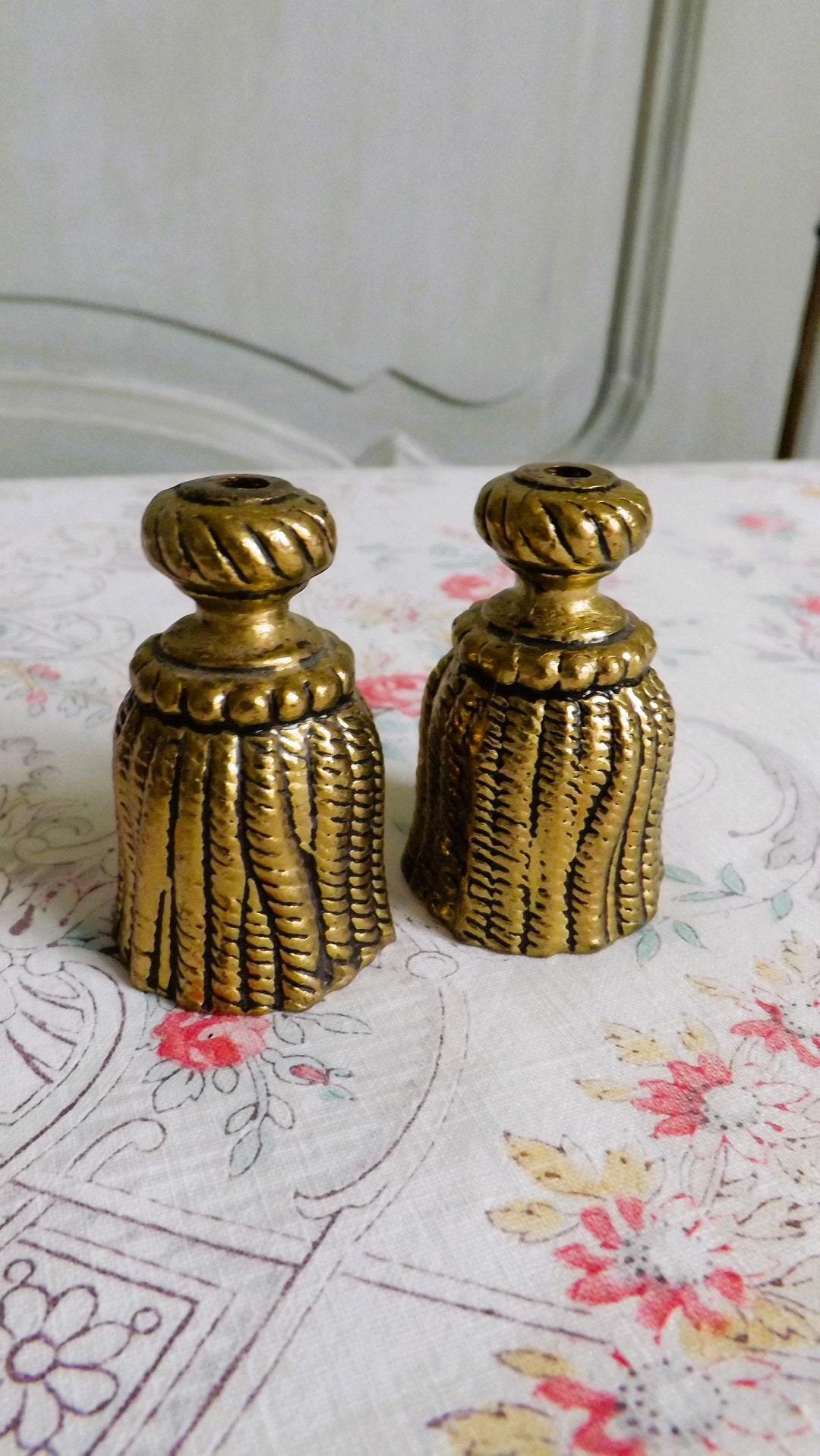 Vintage French 1920s ~ A Charming Pair (2) of Quality Bronze Ormolu ...