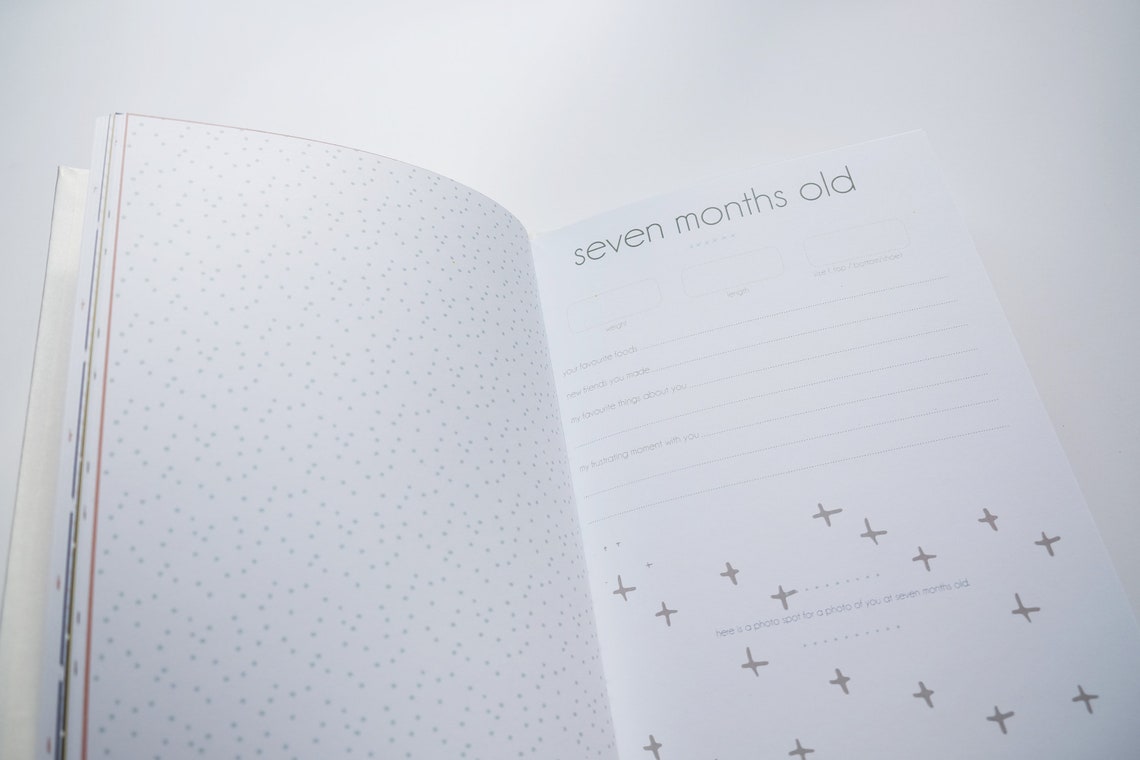 As You Grow MODERN BABY BOOK Baby Memory Book Baby Shower | Etsy