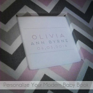 MODERN Baby Book // Personalized Name Insert for Your Baby Book ...
