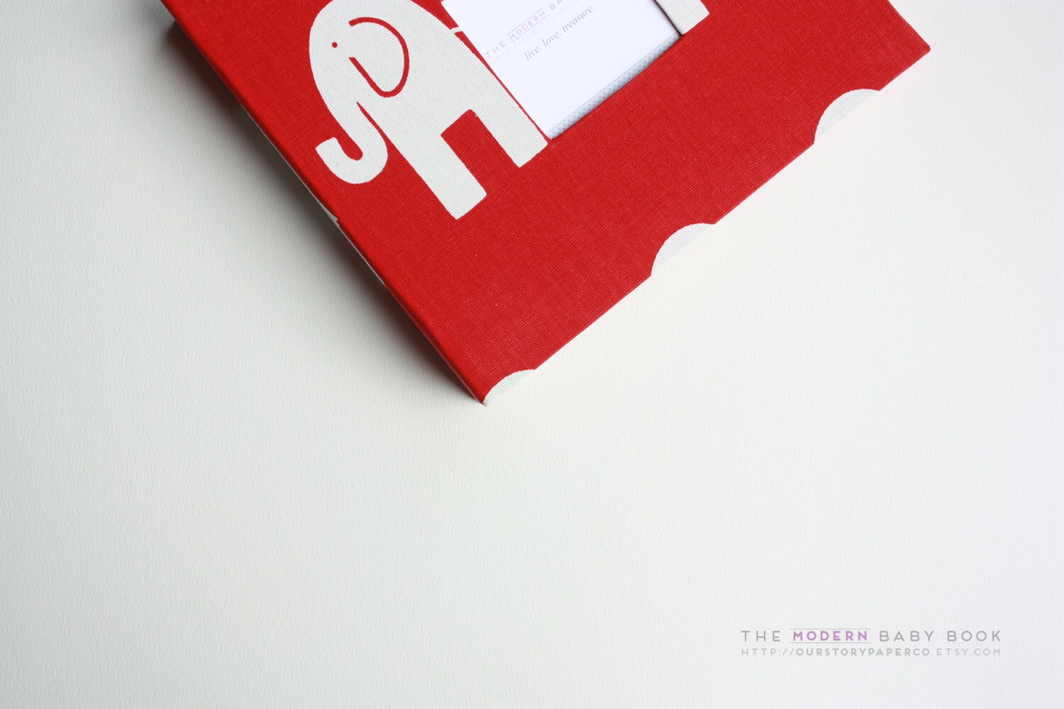 Free Shipping. MODERN Baby Book // Red Elephant Cover // Baby - Etsy UK