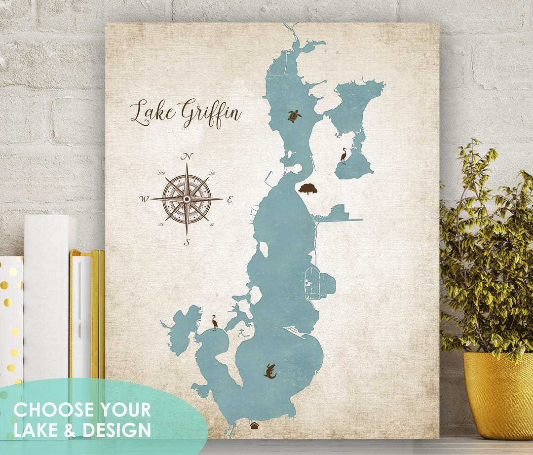 Lake House Print, Lake House Map, Personalized Lake Map, Lake House ...