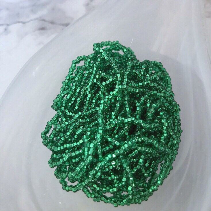 Silver Lined Light Green Seed Beads - Size #11 - Sold in Half and Full ...