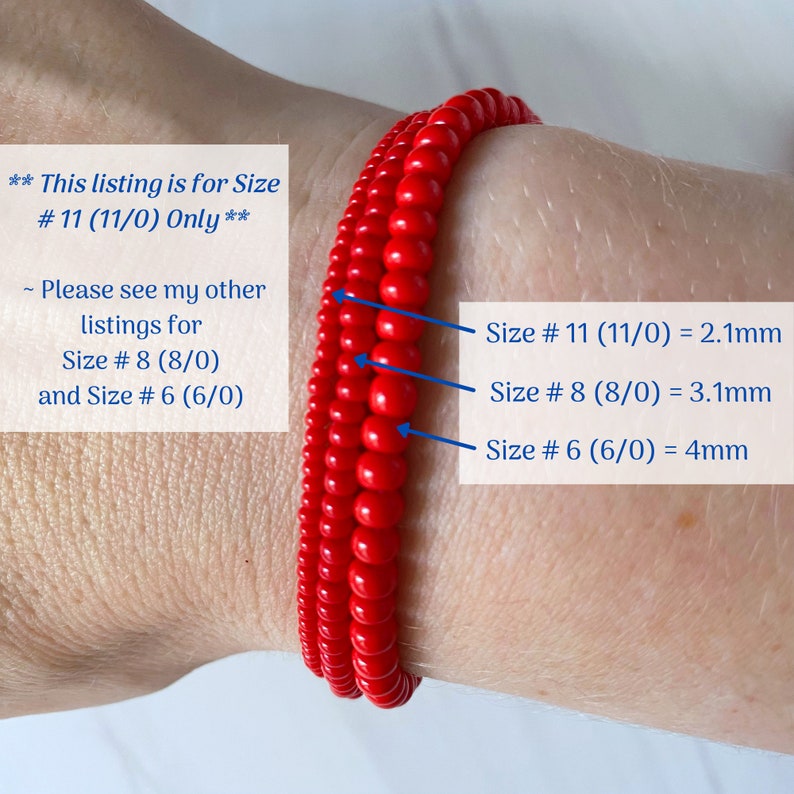 Size 11/0 11 Opaque Preciosa Czech Seed Beads sizes: Half - Etsy