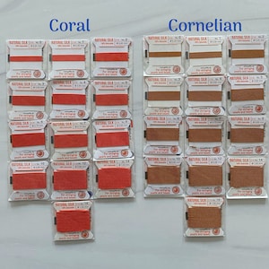 Griffin Natural Silk Thread - Multiple Sizes - Sold per 2-meter Card ...