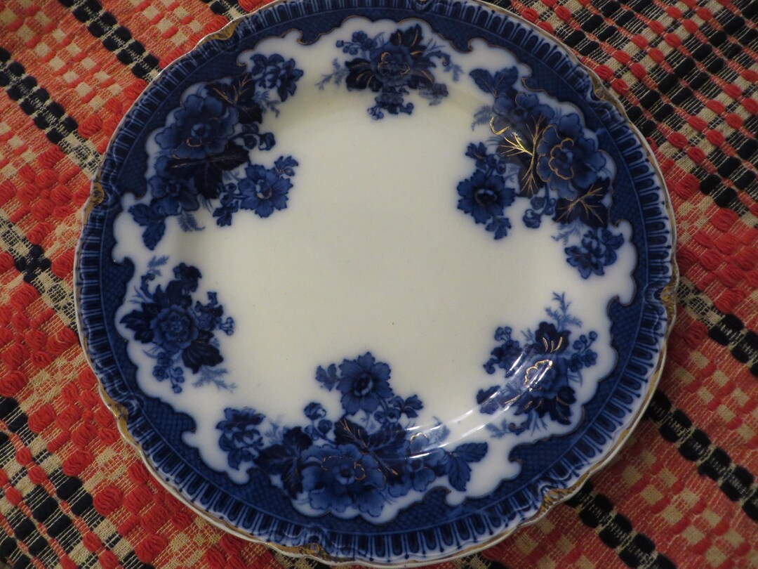 Antique J. G. Meakin FLO BLUE PLATE // Hanley England // Regina Pattern ...