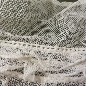 Antique LACE Net Lace // off White Color // Multiple Uses // 37 L X 3 W ...