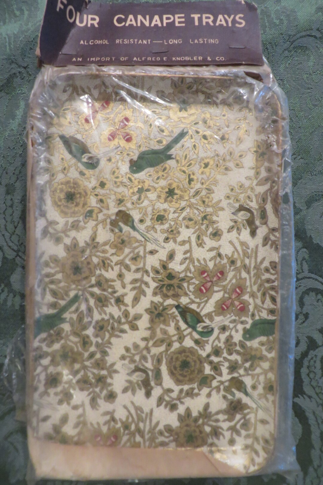 New, Old Stock TIP TRAYS, Canape Trays, Lacquered Tray // Original ...