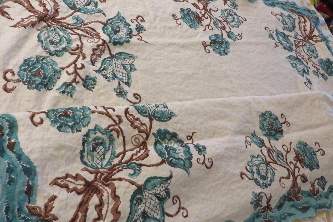 Antique LINEN Tablecloth With Original Tag, Circa 1950's or 1960's ...