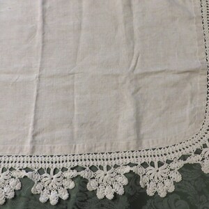 Linen BEAUTIFUL Mantle Scarf, Dresser Scarf, Shelf Doily // Linen ...