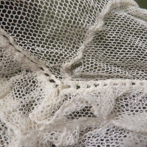 Antique LACE Net Lace // off White Color // Multiple Uses // 37 L X 3 W ...