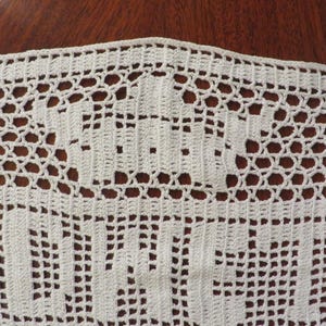 Lace Religious DOILY "in GOD We Trust" // White Cotton, Crocheted Doily ...