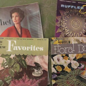 Vintage Crochet Books, Patterns // Create Doilies Clothing and Blankets ...