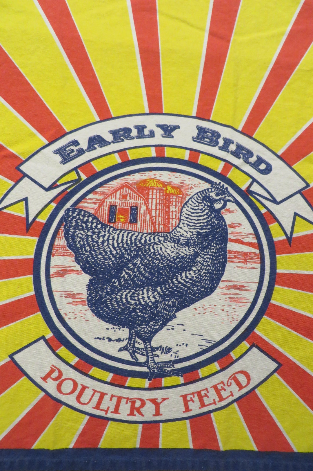 Vintage TOWEL, early Bird CHICKEN Feed // Vintage Cotton Kitchen Towel ...