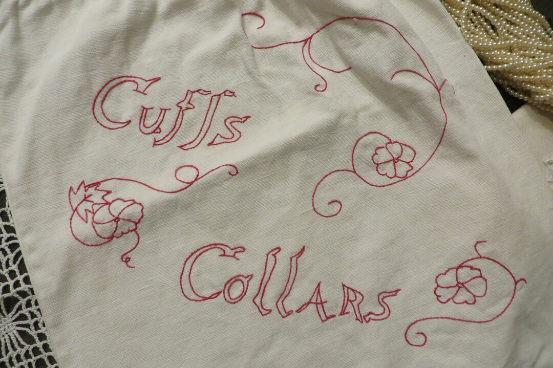 Vintage Sack - Bag for COLLARS and CUFFS // Storage Bag for Vintage ...