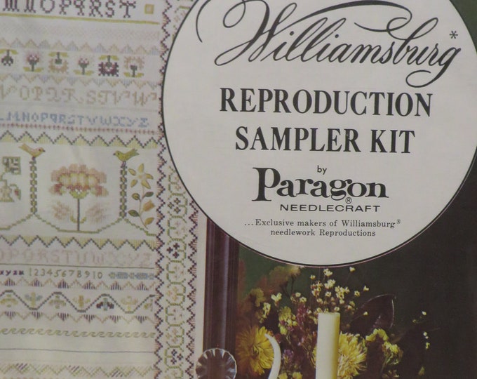 SAMPLER KIT, "colonial WILLIAMSBURG Reproduction Sampler" by Paragon ...