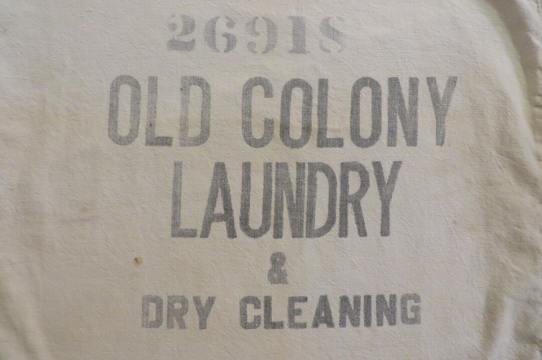 Vintage Laundry SACK - Bag, "old Colony Laundry & Dry Cleaning" - Large ...