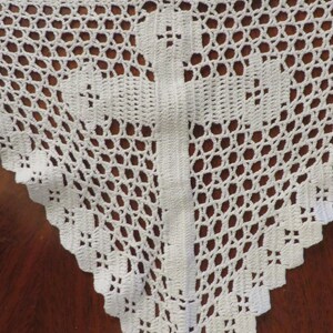 Lace Religious DOILY "in GOD We Trust" // White Cotton, Crocheted Doily ...