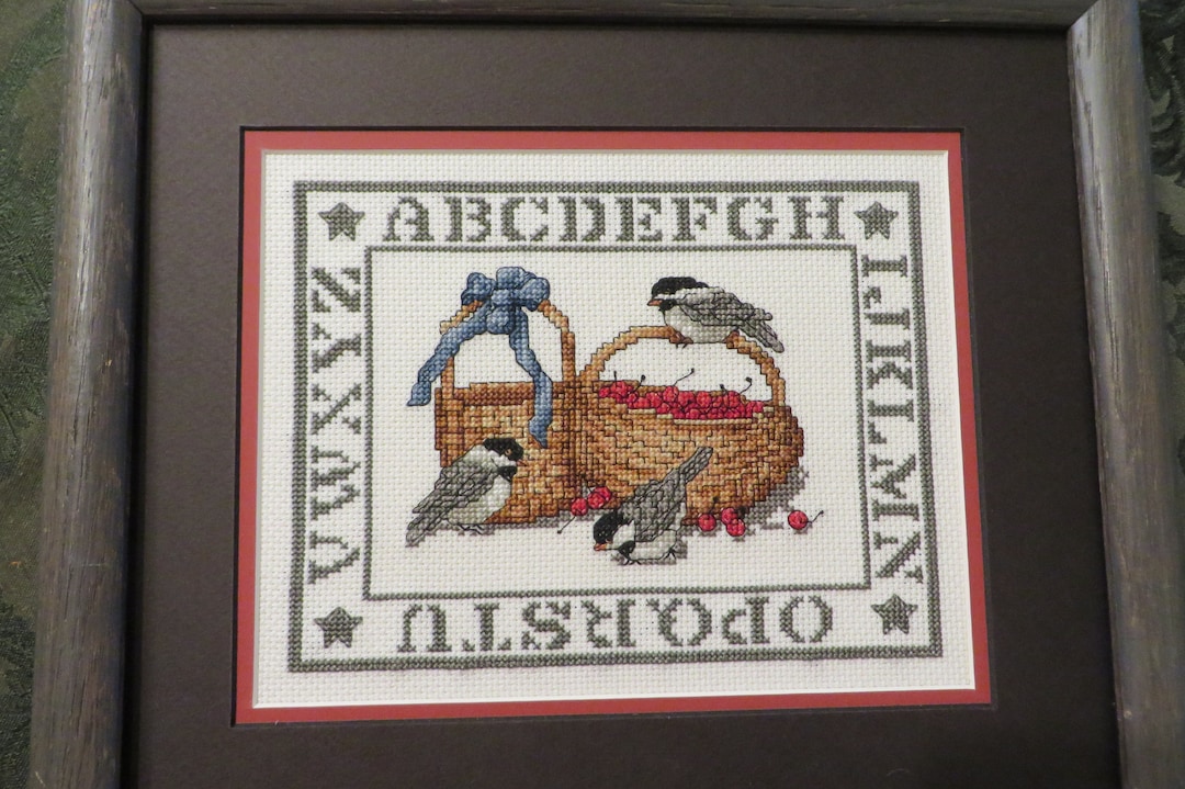 Vintage Alphabet SAMPLER // Hand Cross Stitched // Vintage Sampler With ...