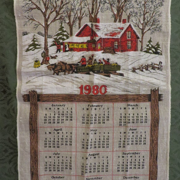 1980 Calendar - Etsy