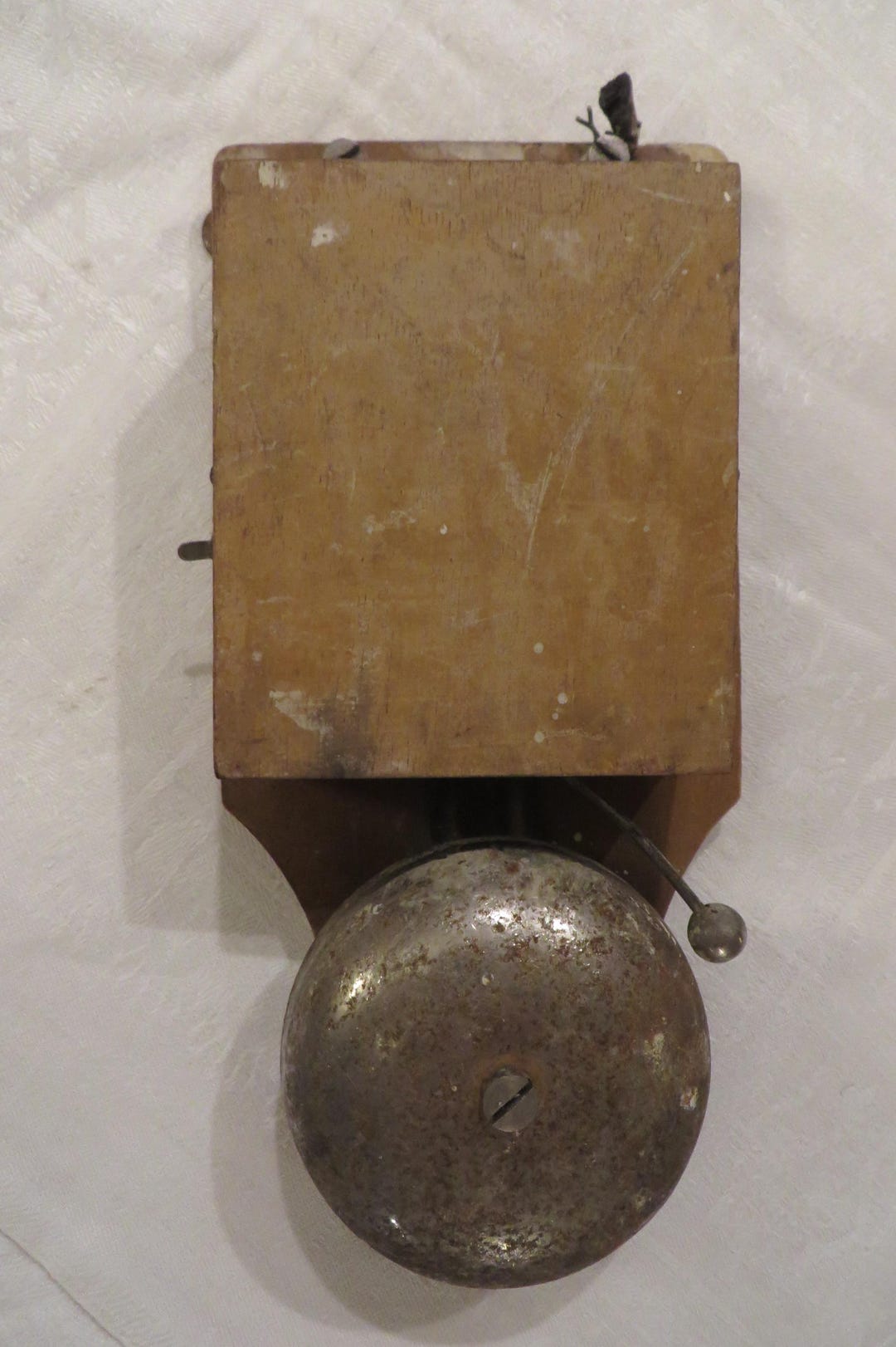 Antique School Bell, Door Bell, Emergency Bell or Alarm // Wooden Case ...