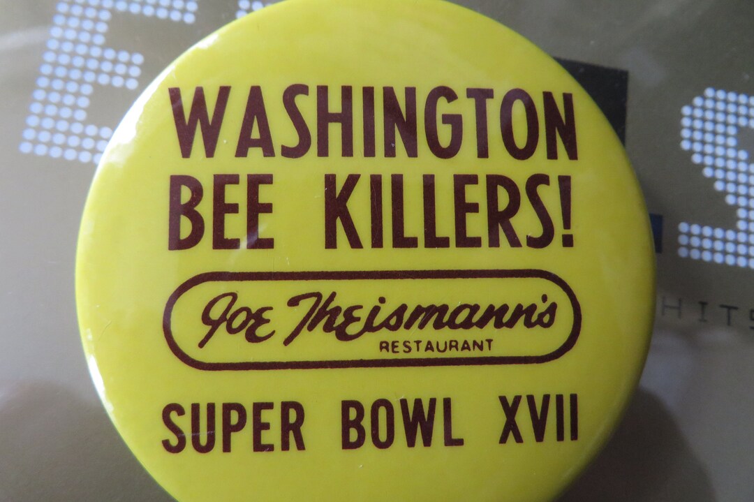 Washington DC Football Team Button, Vintage From the 17th Super Bowl ...