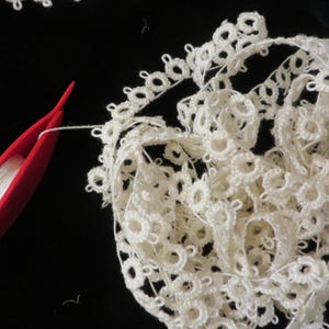 Antique TATTED LACE, Handmade Lace - Tatting Yardage // Triple Layer, 4 ...