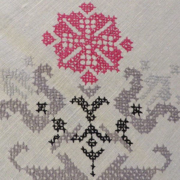 Cross Stitch Linen Tablecloth - Etsy