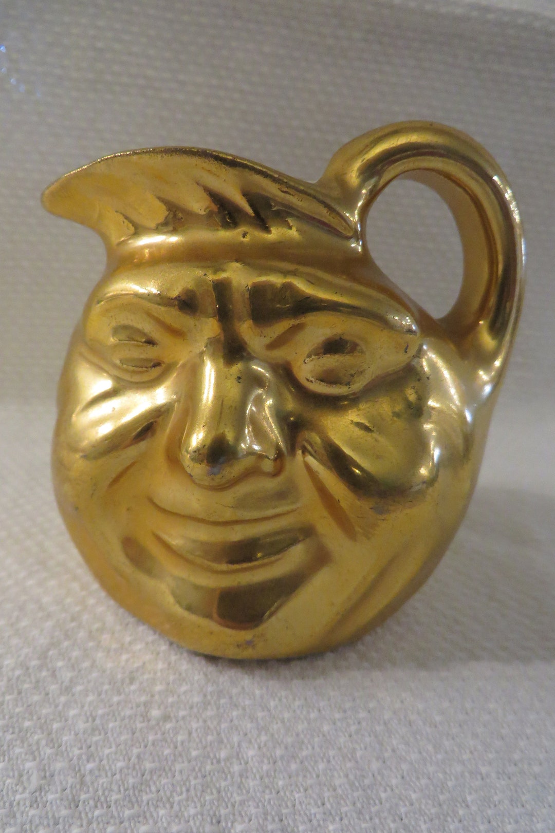 Miniature Gold Pitcher // Looks Like the Lion's Face From the Wizard of ...