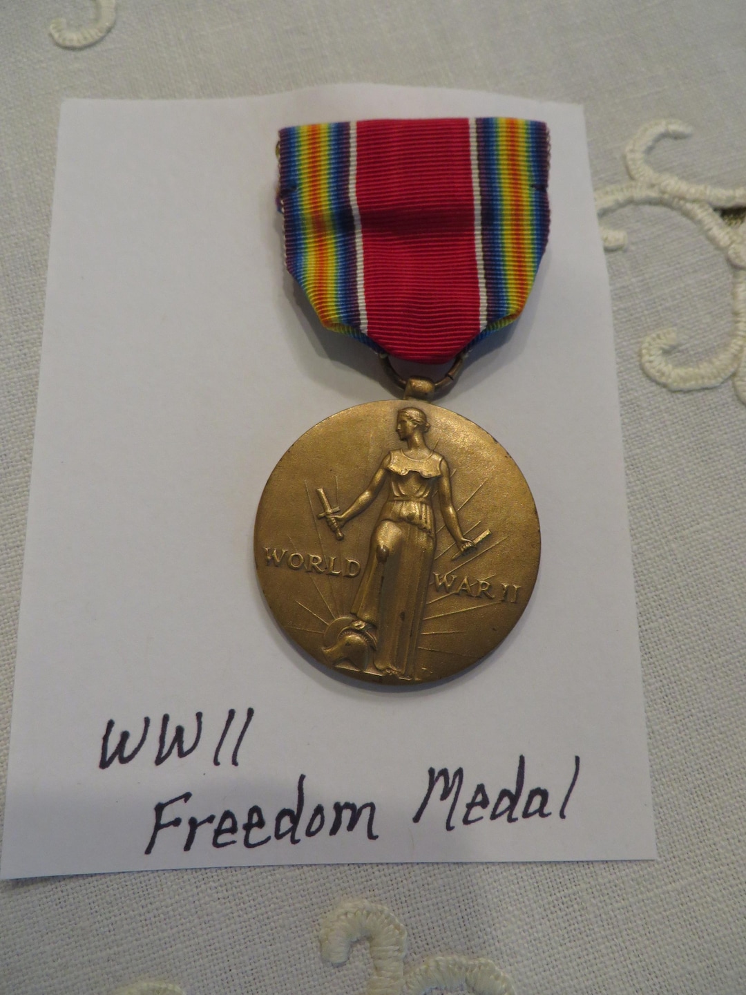 WWII Medal "freedom Medal" Freedom From Fear and Want; Freedom of ...