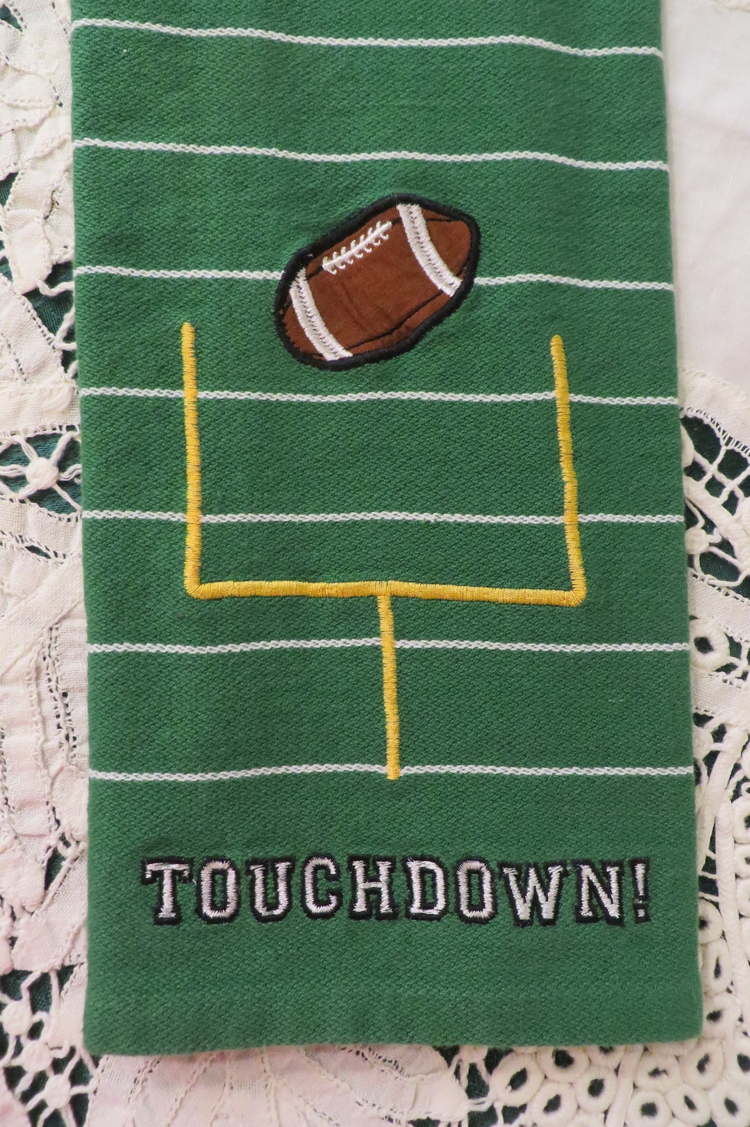 Vintage FOOTBALL HAND TOWEL or Kitchen Tea Towel // 26" by 16" // Loop ...