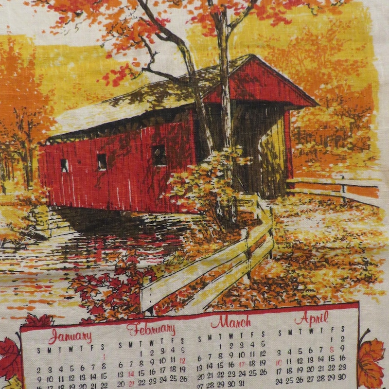 2026 Linen Calendar Towel - Etsy