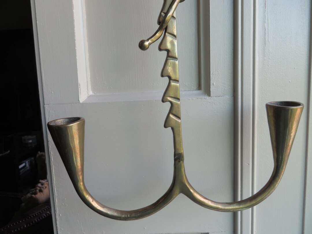 Antique Brass Chandelier - 2 Candle Brass Chandelier With Trammel ...